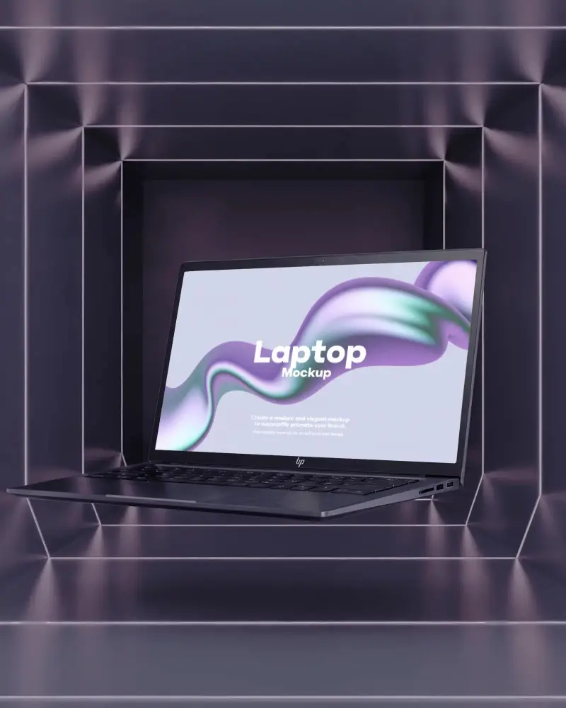 Hp Laptop Mockup Free to Download