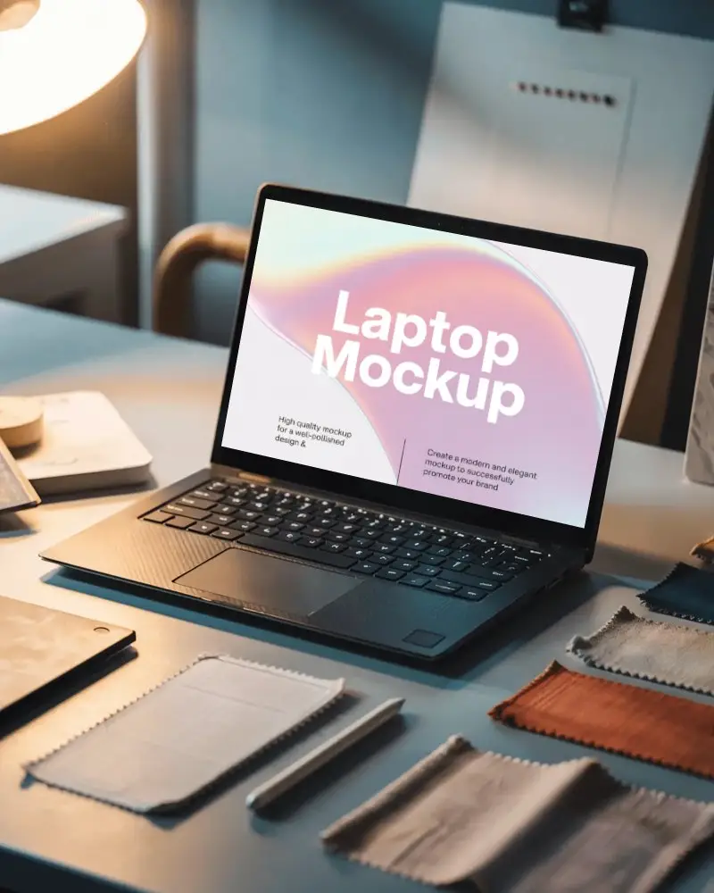 Flat Laptop Mockup Free to Download