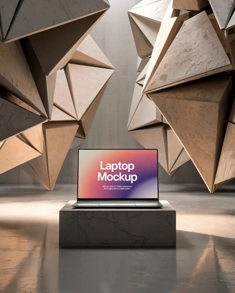 Flat Laptop Mockup Free to Download