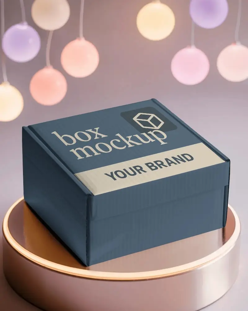 Best Free Cardboard Box Mockup | Cardboard Box Packaging Mockup