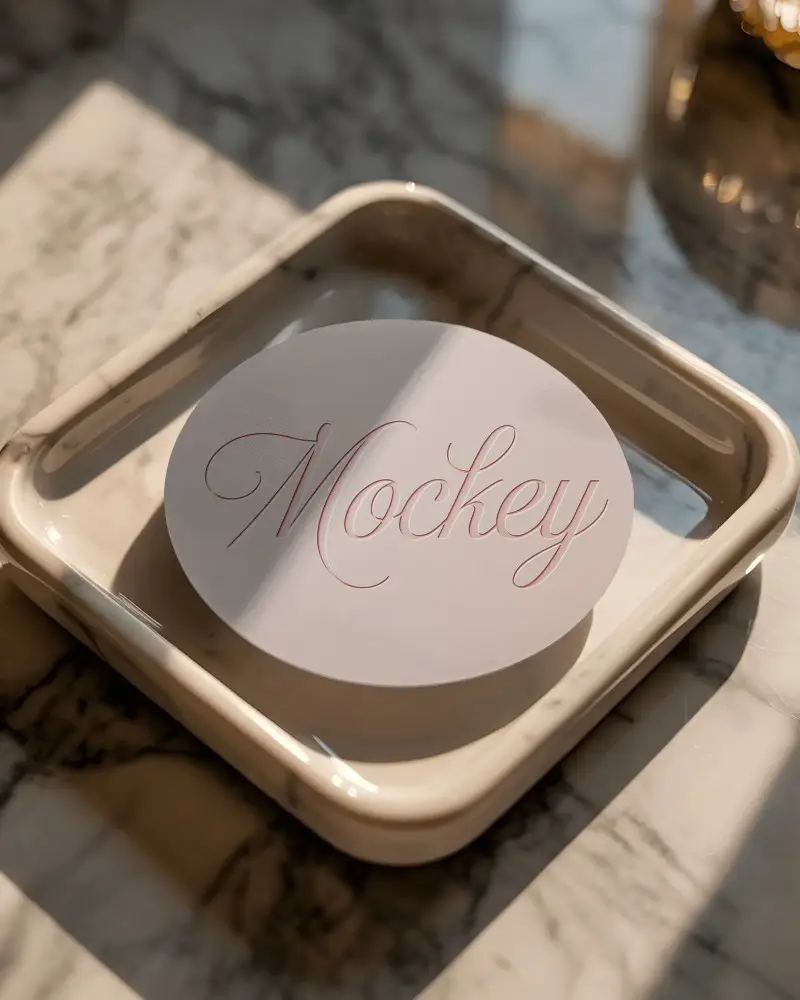 Circle Business Card Mockup Free to Download