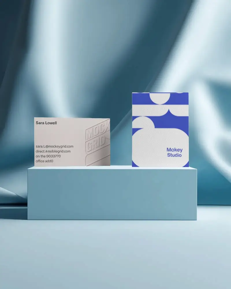 Free Vertical Business Card Mockups