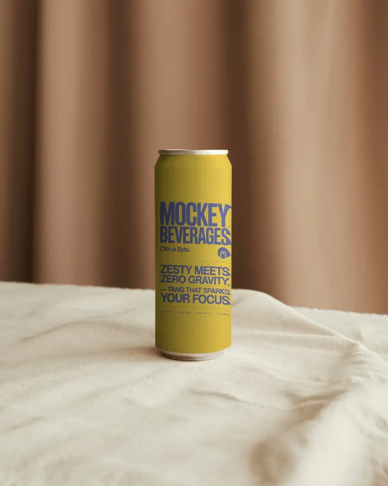 Free Soda Can Mockup for Realistic Beverage Designs