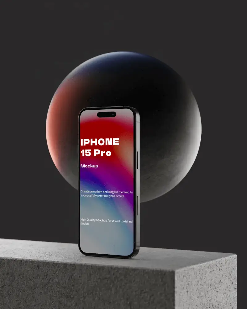Free iPhone 15 Pro Mockup Templates