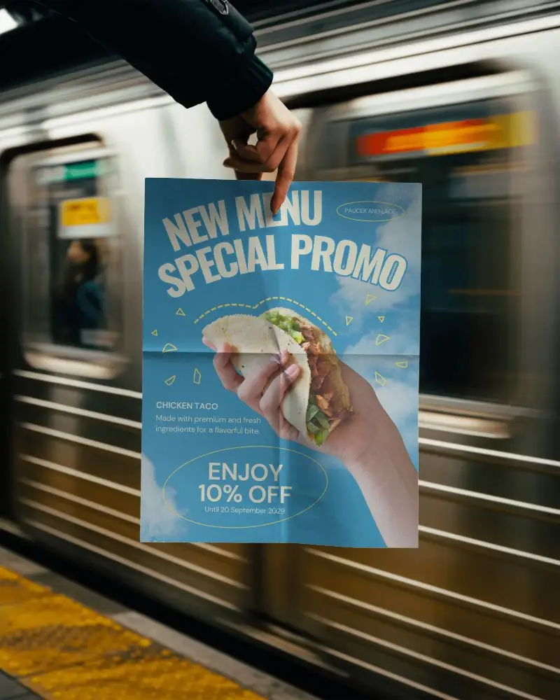 Paper Poster Mockup Free Download - Mockey